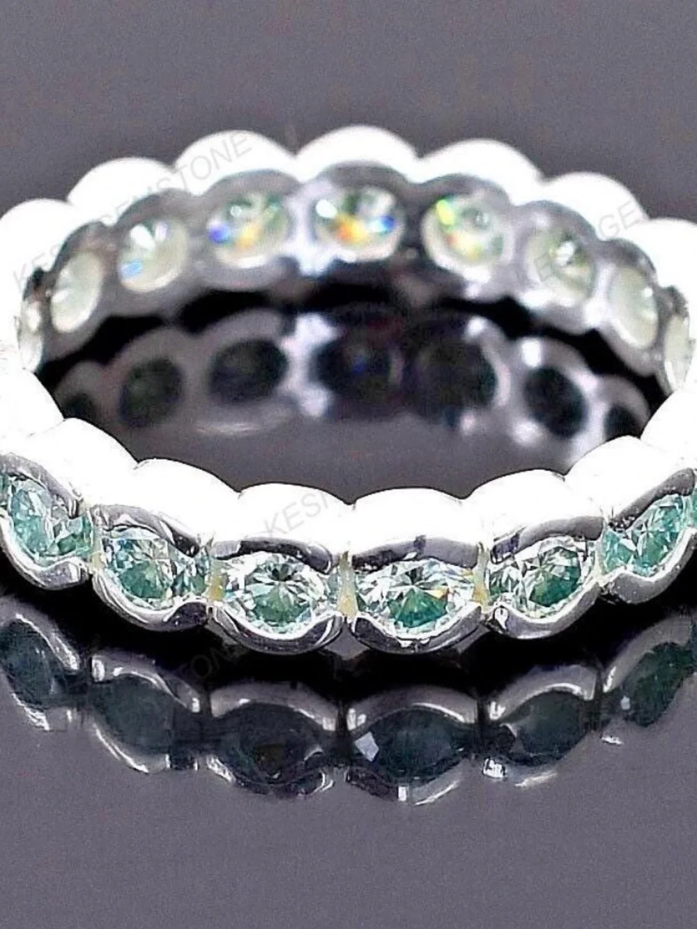 Jewelry | Sterling Silver Ice Blue Natural Diamond Ring 2 Ct Size 1 ...